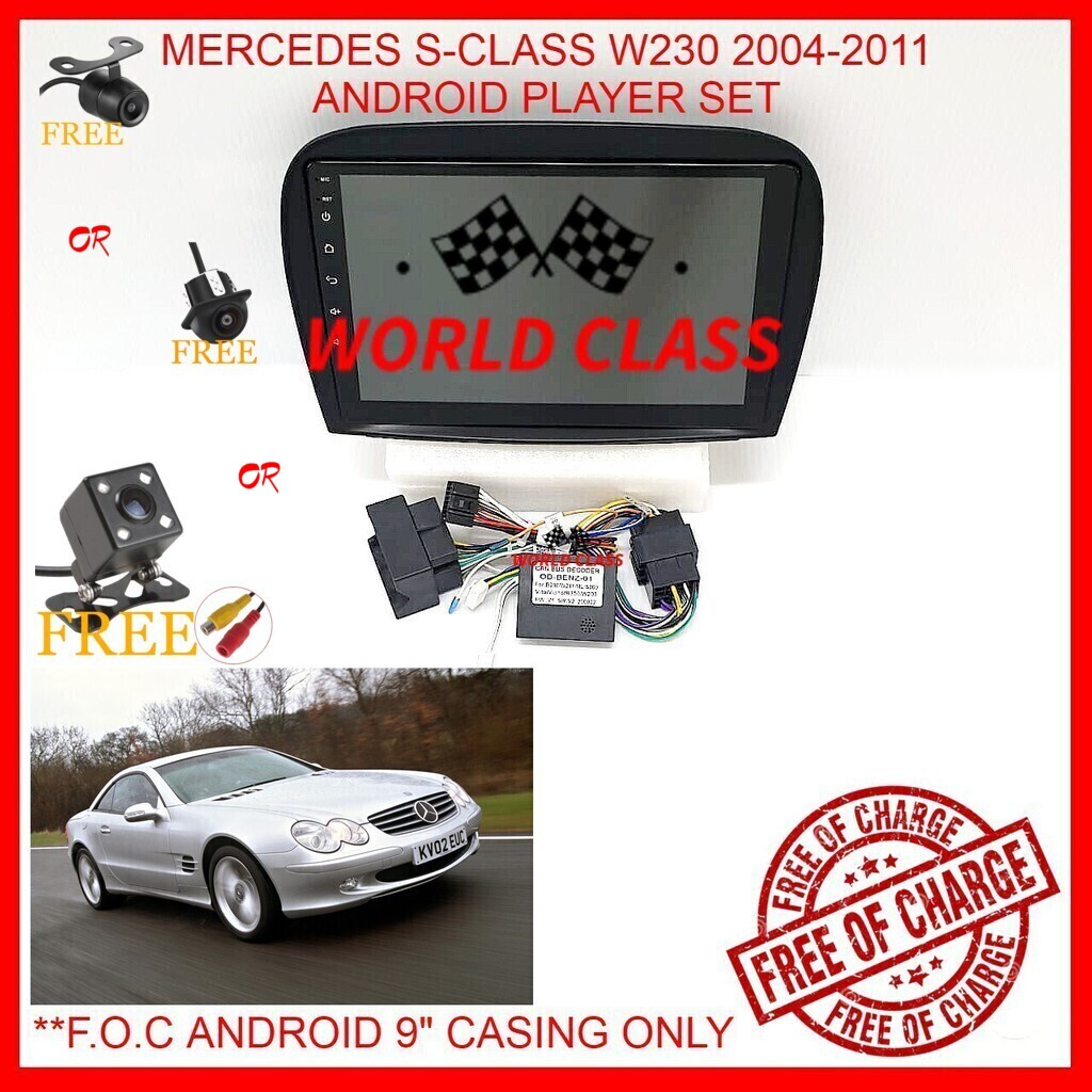MERCEDES BENZ SL-CLASS (W230) 2004-2011 ANDROID 9" IPS PLAYER + CANBUS ...