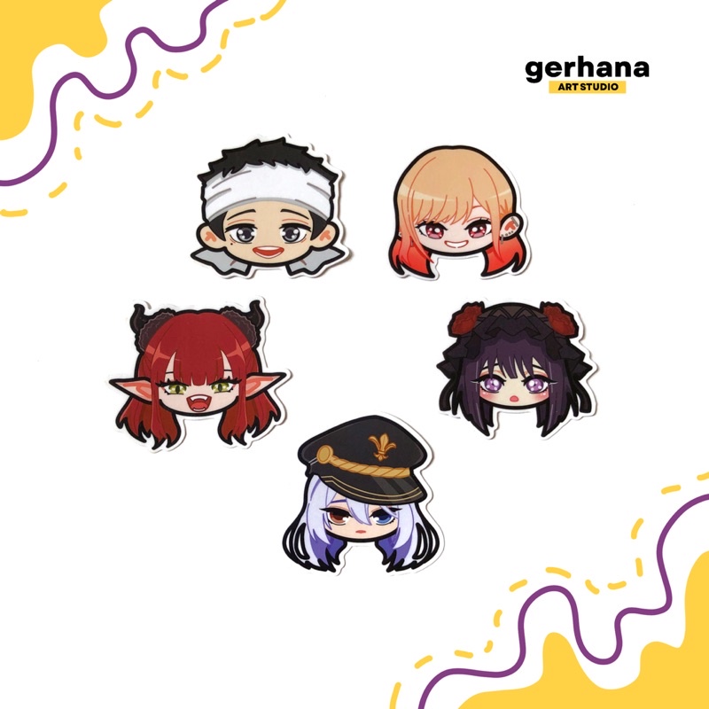 My Dress Up Darling Chibi Stickers | Kitagawa Marin Gojo Wakana Shizuku ...