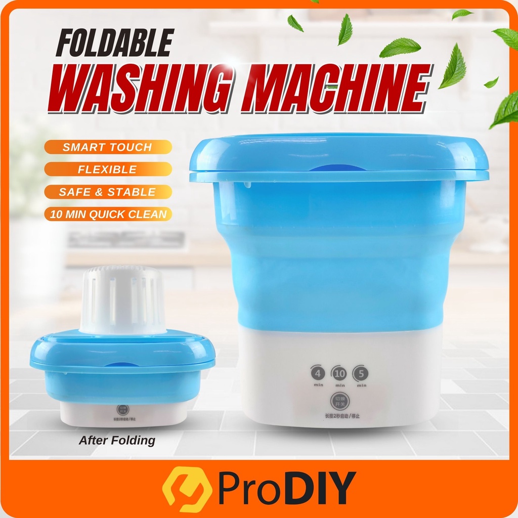 Foldable Washing Machine Mini Portable Travel Laundry Washer Mini Mesin ...