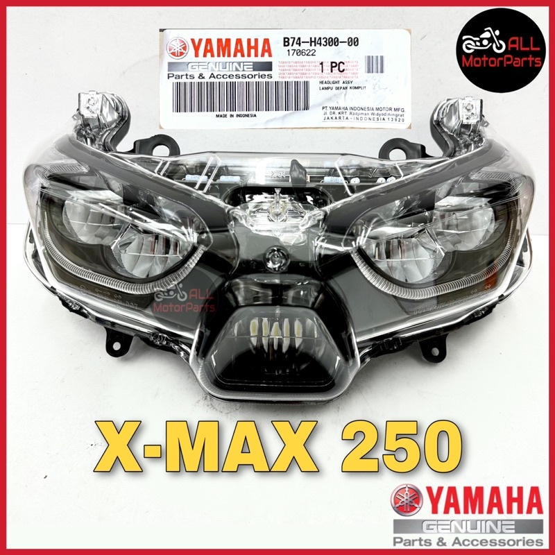 [100% ORI] XMAX 250 X MAX HEADLIGHT ASSY LAMPU DEPAN XMAX HEAD LAMP B74-H4300 ORIGINAL YAMAHA ...