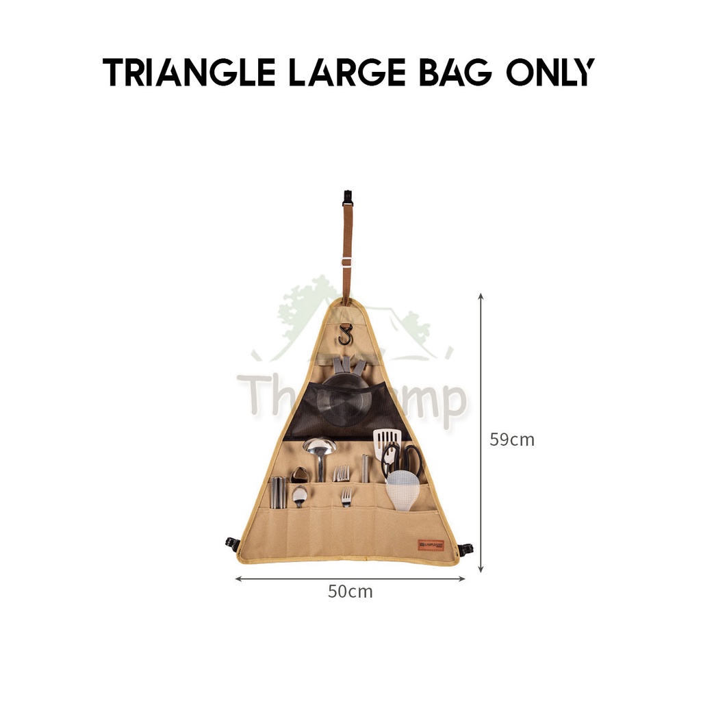 Outdoor Triangle Hanging Rack Aluminum Mesh Camping Hanger Cookware ...