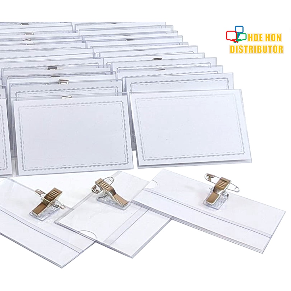 ID Holder Name Badge Batch Tag with Lobster Claw + Safety Pin Labelling ...