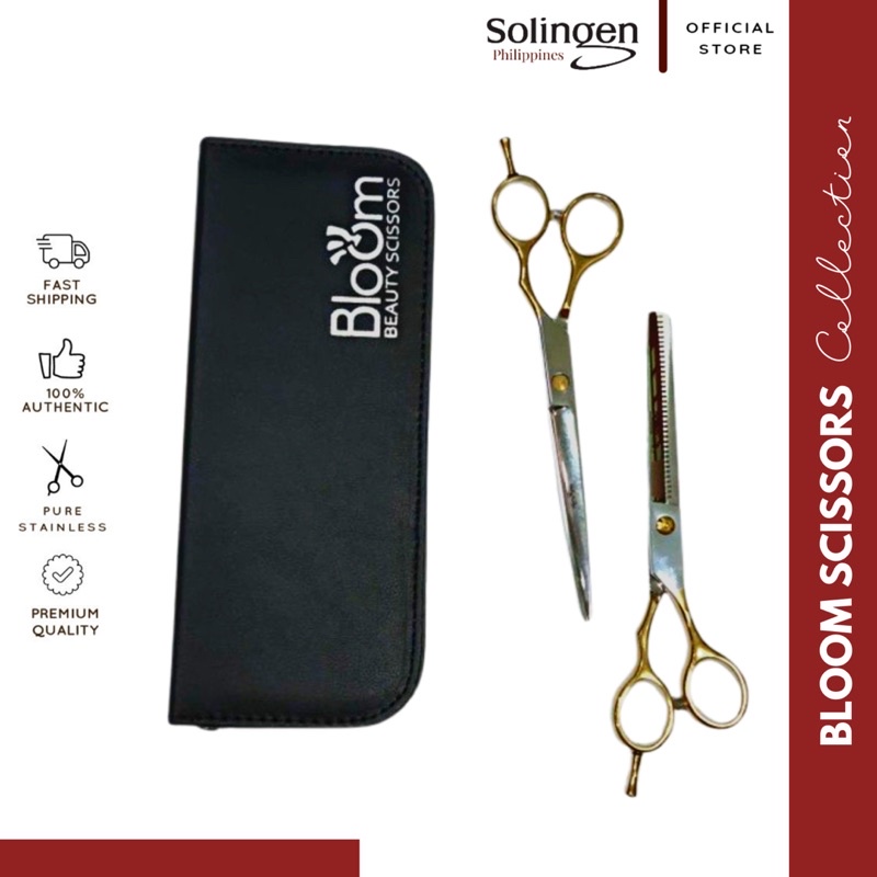 Bloom Pure Stainless Hair Scissors with Casing ( Hair Scissors and ...