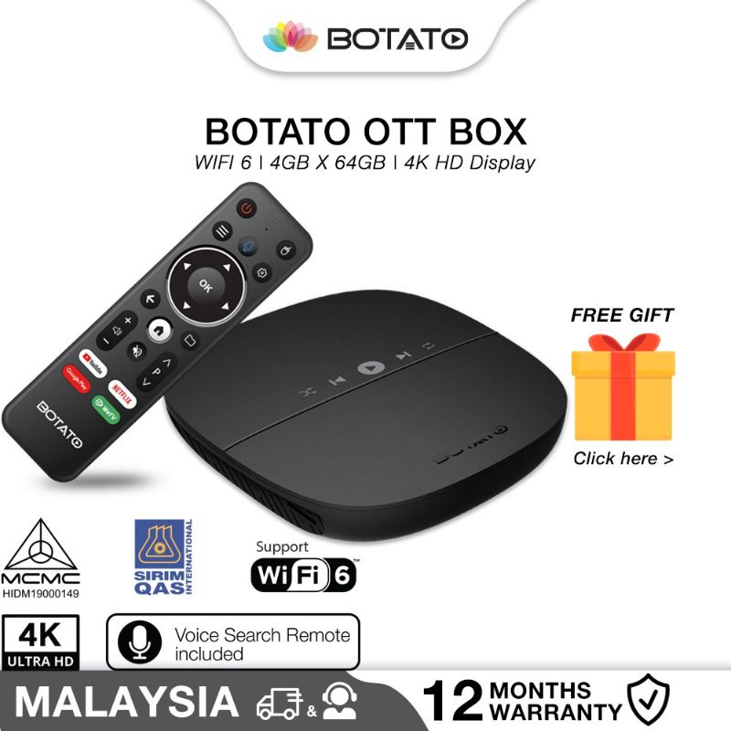 (FullSetup) Botato Android TV 10 MCMC & SIRIM certified 4gb Ram 64gb ...