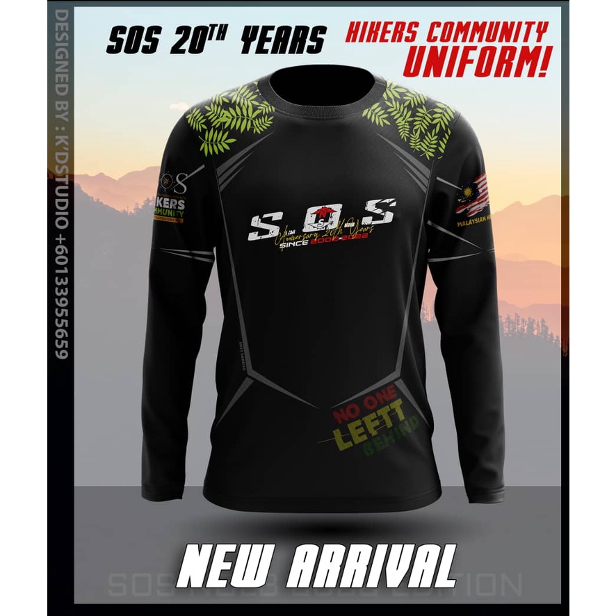 HIKING TSHIRT SOS 20th Years Anniversary LONG SLEEVE | Shopee Malaysia