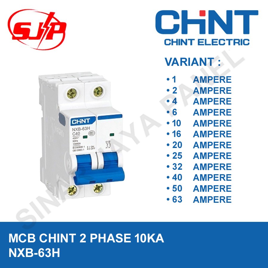 Mcb CHINT NXB-63H 2P 10kA 1A 2A 4A 6A 10A 16A 20A 25A 32A 40A 50A 63A ORIGINAL | Shopee Malaysia