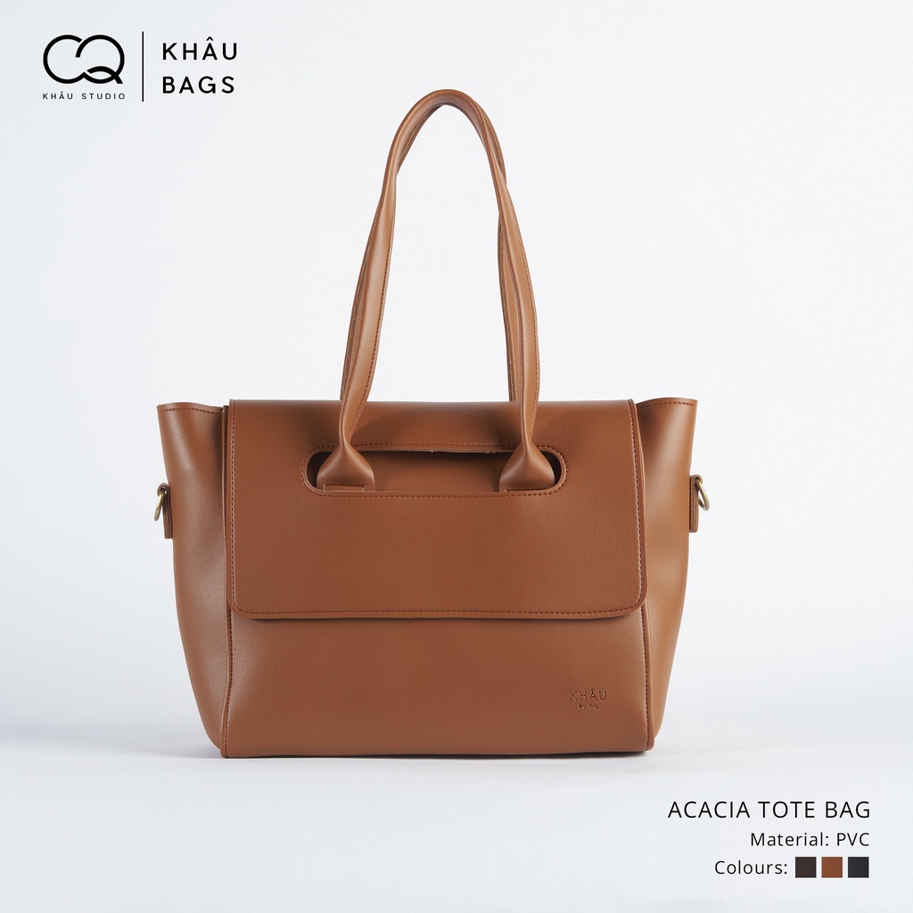 Acacia leather tote bag STITCHED BY CQ crossbody bag fits A4, Laptop ...