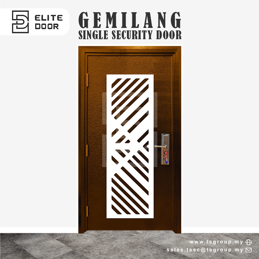 ELITEDOOR Lowest Price Gemilang Security Door (Single Door) With 10 Locks | Shopee Malaysia