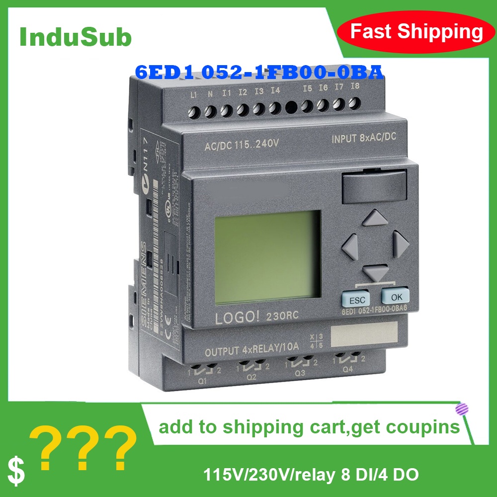 YTH Original 6ED1052-1FB00-0BA6 0BA5 0BA4 Simatic LOGO! 230RC 8DI/4DO 115V/230V/RELAY PLC ...