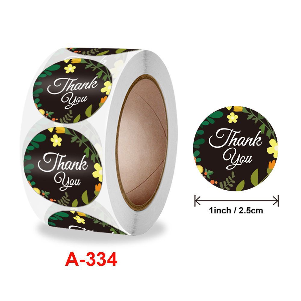 Pink Thank You Sticker (50pcs) Stiker Terima Kasih Packaging Box Paper ...