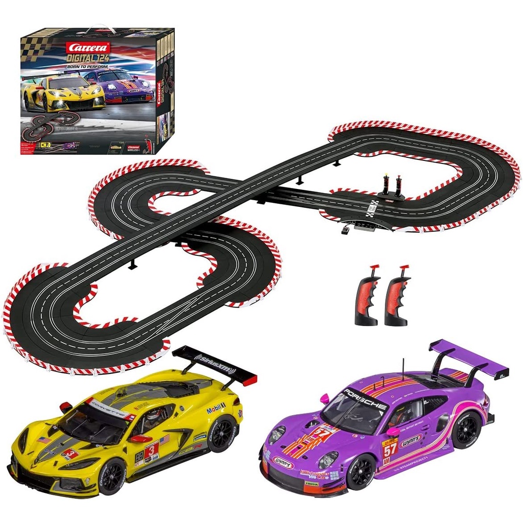Carrera Digital Electric Slot Car Racing Track Set Includes Two Cars ...