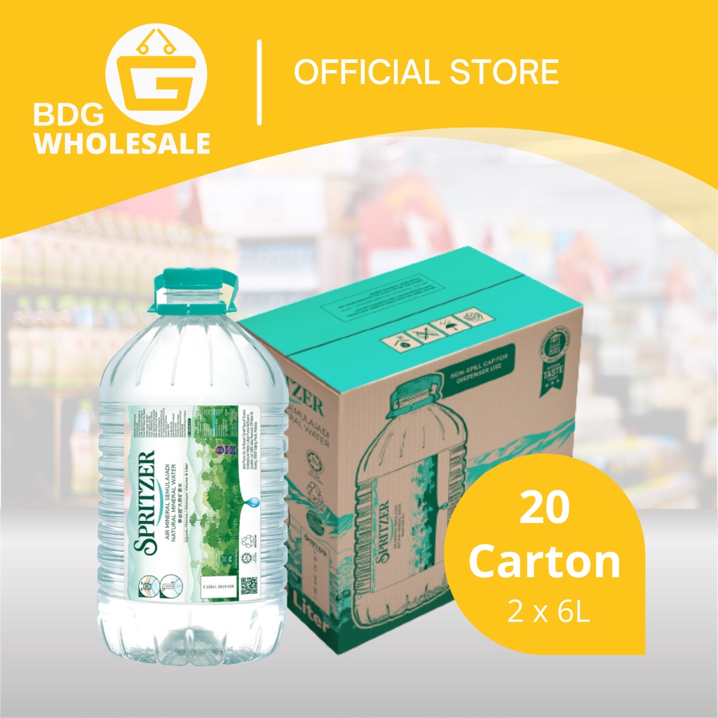 Spritzer Natural Mineral Water 2 x 6Lit | Shopee Malaysia