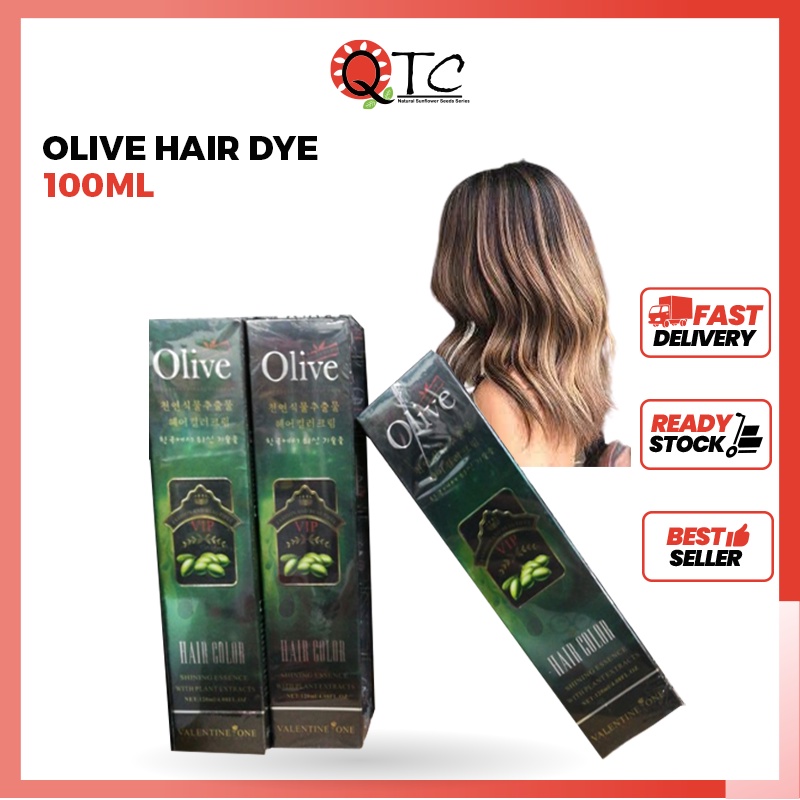 OLIVE DYE COLOR DYEING COLOUR PEWARNA RAMBUT TUBE Olive color ...