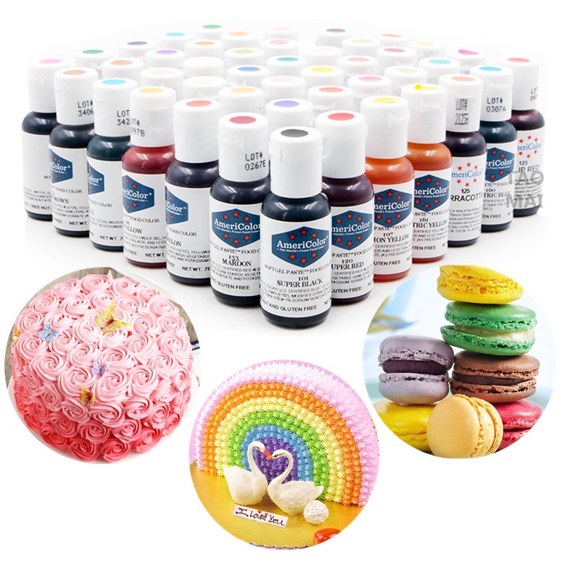 41 Colors American Americolor Natural Food Coloring 21g for Dessert ...