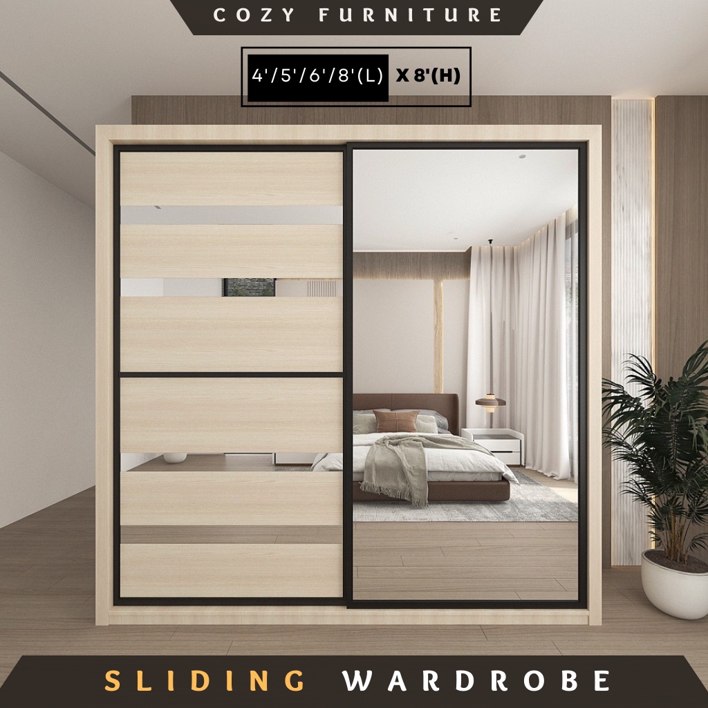 🔥HOT SELLING WARDROBE🔥 SLIDING ALMARI🔥 4/5/6/8ft x 8ft Almari Sliding ...