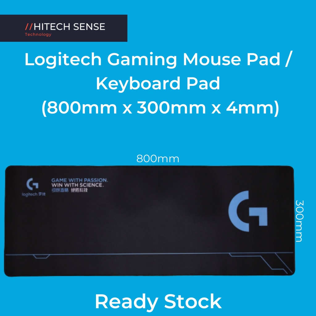 Logitech Gaming Mouse Pad / Keyboard Pad (780mm x 300mm x 4mm) | Shopee ...