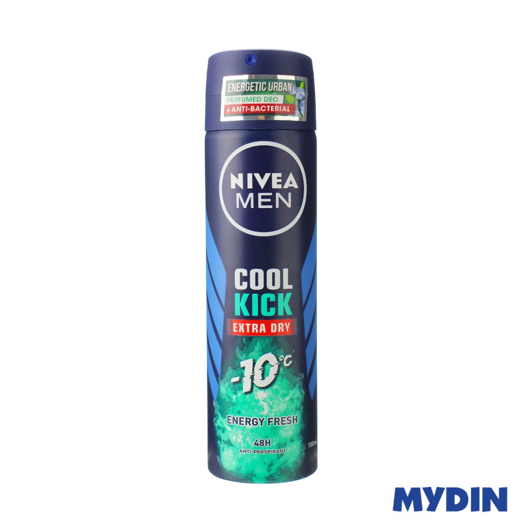 Nivea Men Deodorant Spray Cool Kick Extra Dry (150ml) | Shopee Malaysia