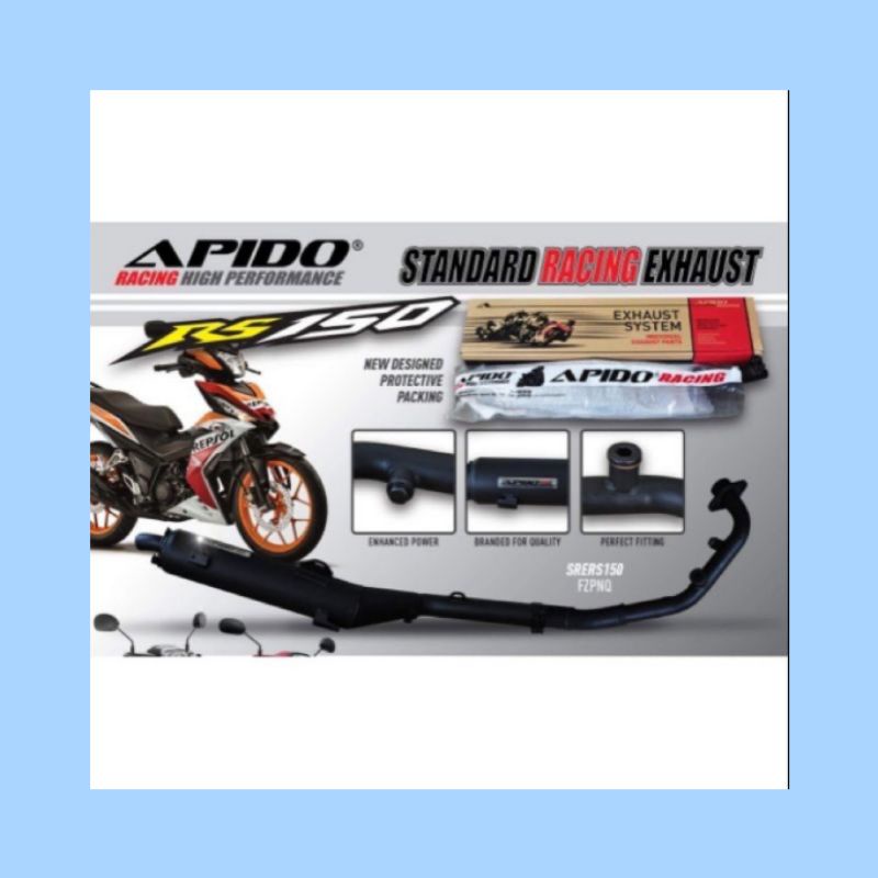 RS150 EXHAUST APIDO STANDARD RACING 28MM | Shopee Malaysia