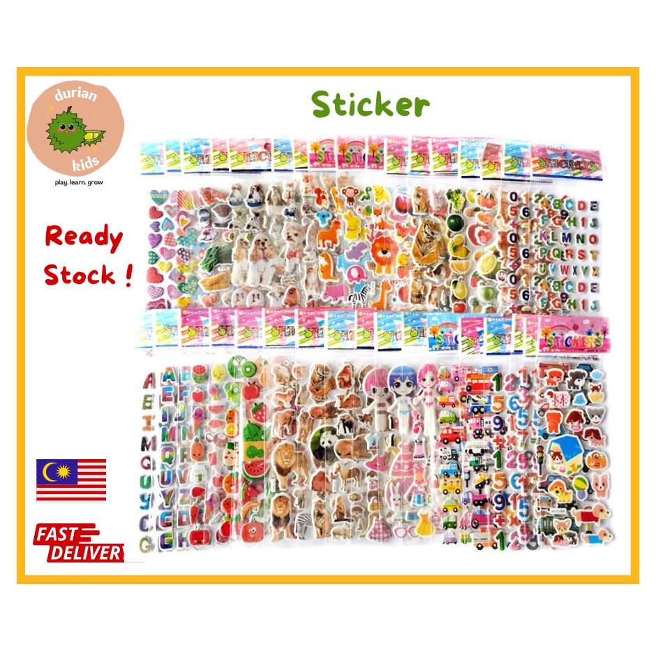 🚀Ready Stock🚀 Stickers for kids (3 for One Set) | Shopee Malaysia