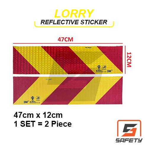 Red Yellow Lorry Sticker /sticker lorry / sticker puspakom / reflective ...