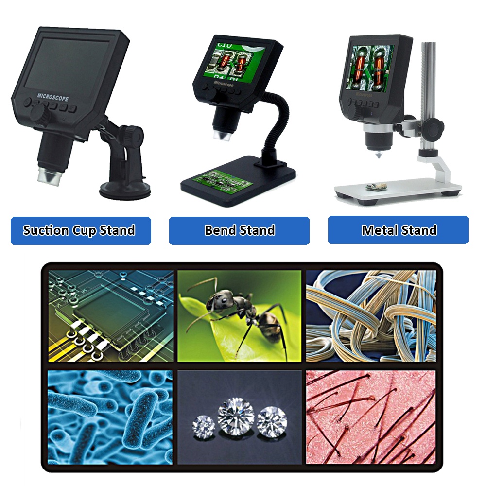 4.3 inch portable multi-purpose G600 digital microscope rechargeable ...