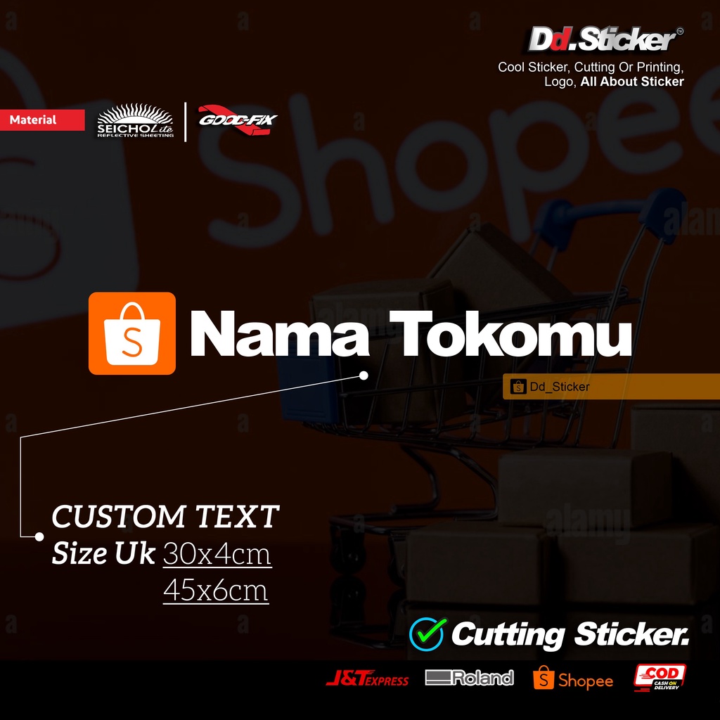 Shopee Shop Name | Cutting Sticker | Shopee Malaysia
