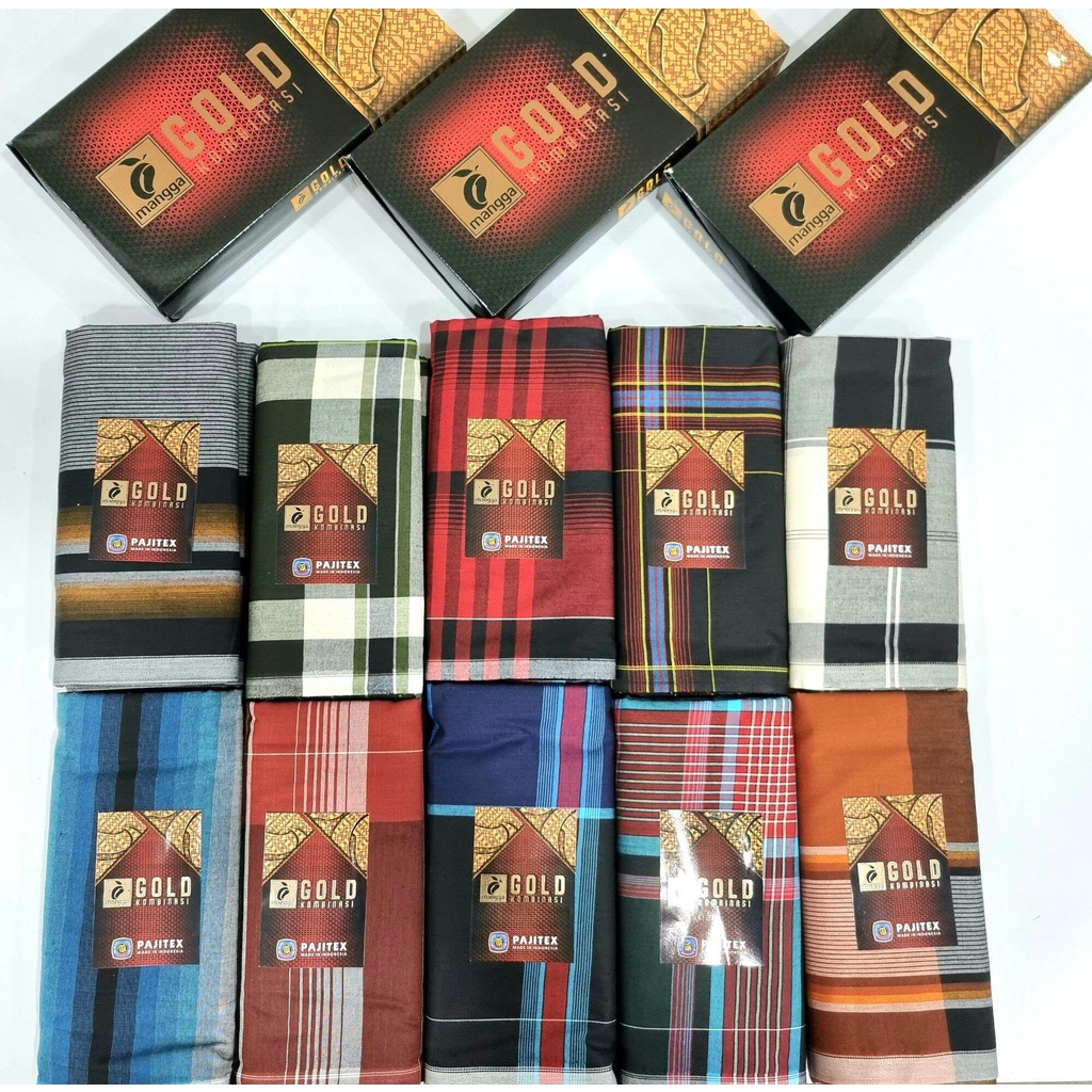 MURAH KAIN PELIKAT GOLD KOMBINASI KAIN SIAP JAHIT KAIN SARONG RANDOM ...