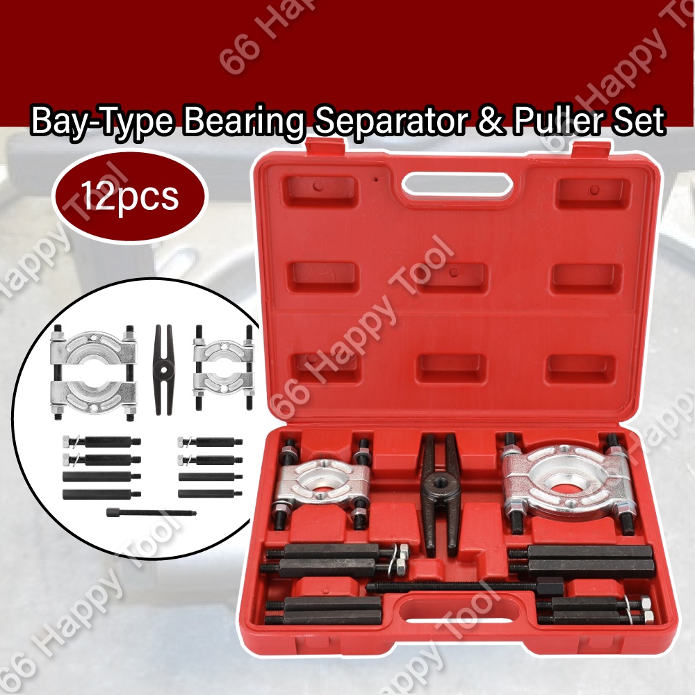 Automotive 12pcs Bay-Type Bearing Separator & Puller Kit Splitter Yoke ...