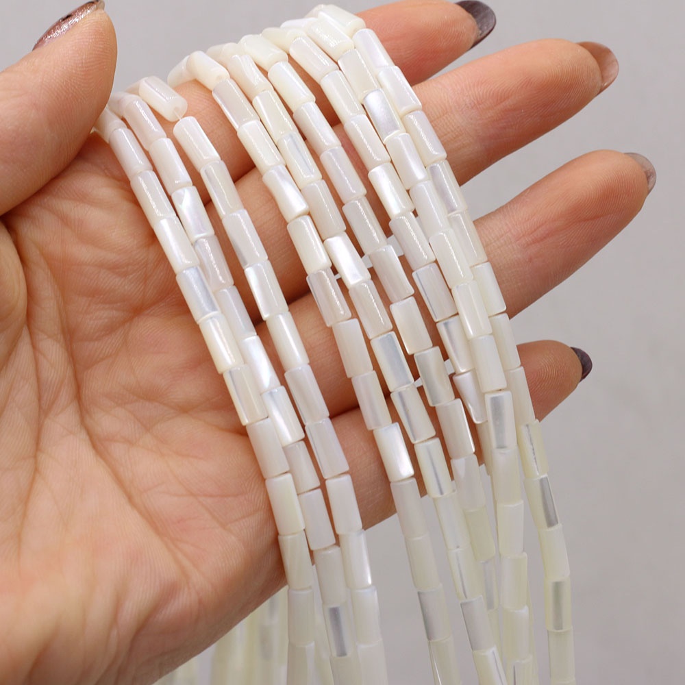 New Natural Tube SeaShell Beads Cylindrical Shell Spacer Bead for ...