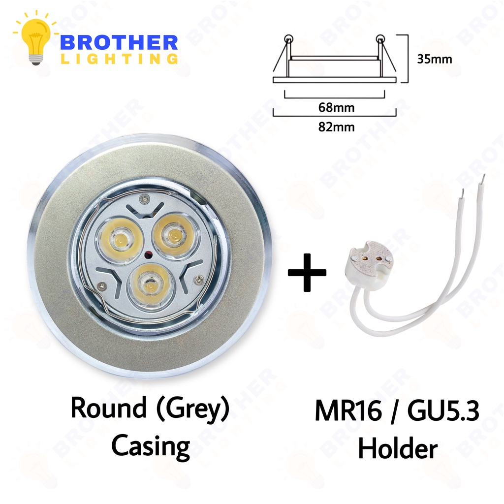 [SIRIM] LED Eyeball Light GU10 MR16 Spotlight Bulb Ceiling Lighting ...