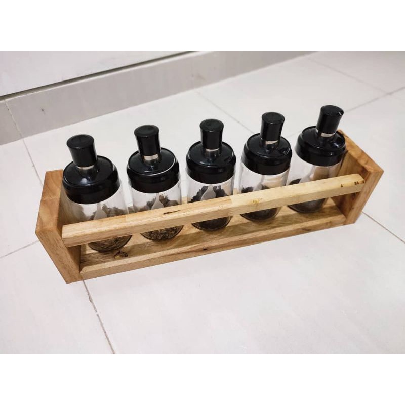 RAK BARANG DAPUR KAYU GETAH | Shopee Malaysia