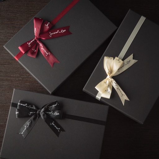 rectangle black color gift box set, gift packaging box Valentine's ...