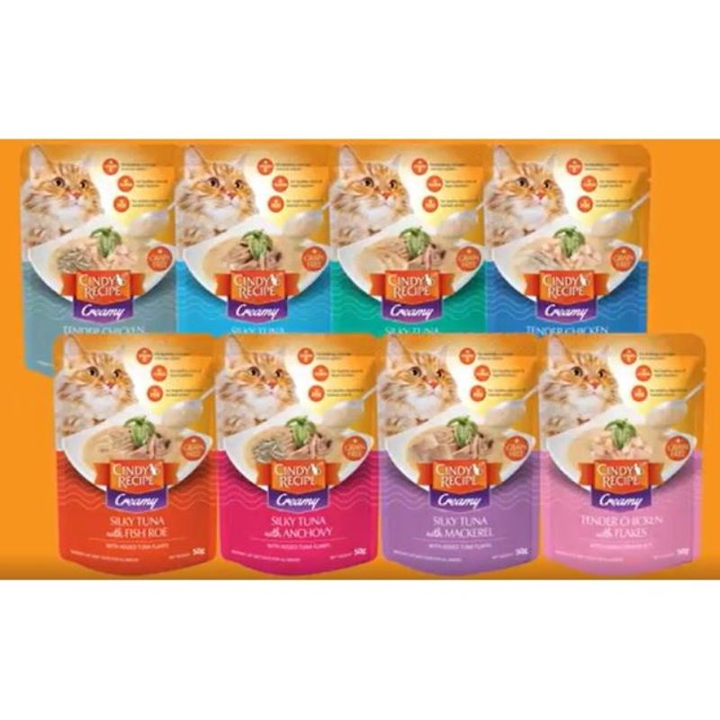 12 x 50g Cindy's Recipe Creamy Cat Wet Food | Shopee Malaysia