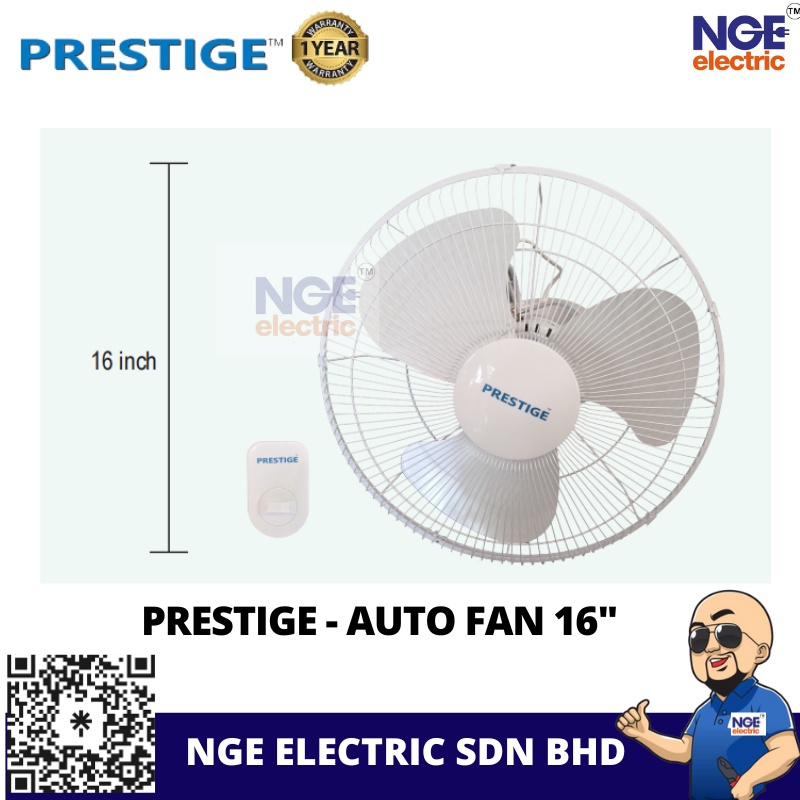 PRESTIGE Auto Fan 16" PRESTIGE Sirim Ceiling Auto Orbit Cycle Fan with ...