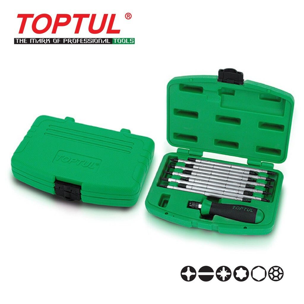 TOPTUL 11pcs 20 In 1 Interchangeable Screwdriver Set GAAI2101 | Shopee ...