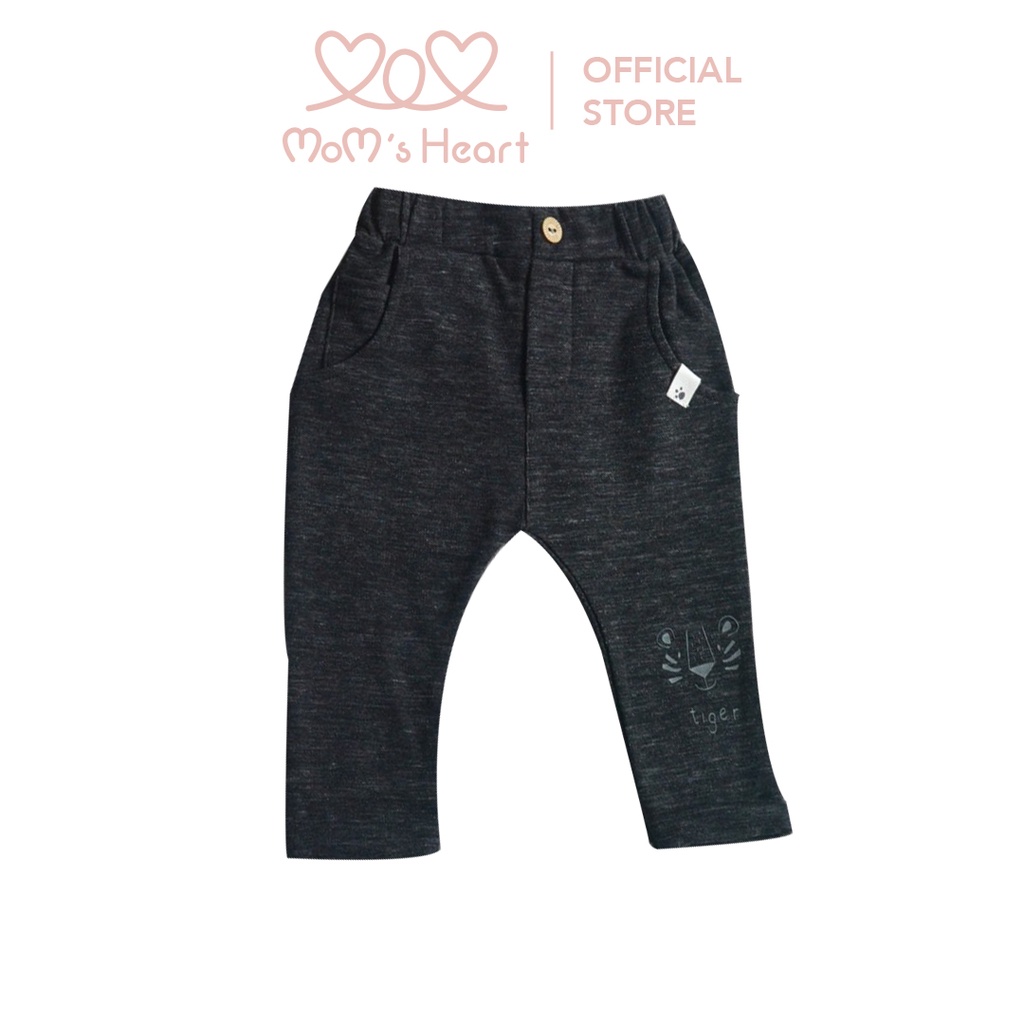 MOM'S HEART Baby Boy 'Tiger' Dark Grey Long Pants Joggers (S-L Size 6 ...