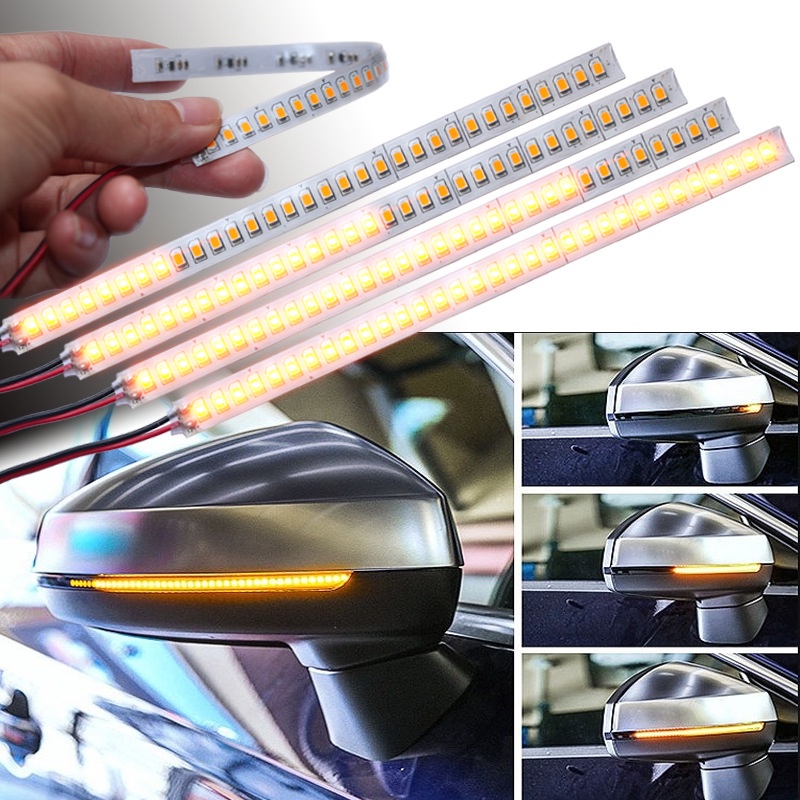 2 Pcs LED Car Rearview Mirror Indicator Lamp DRL Streamer Auto ...