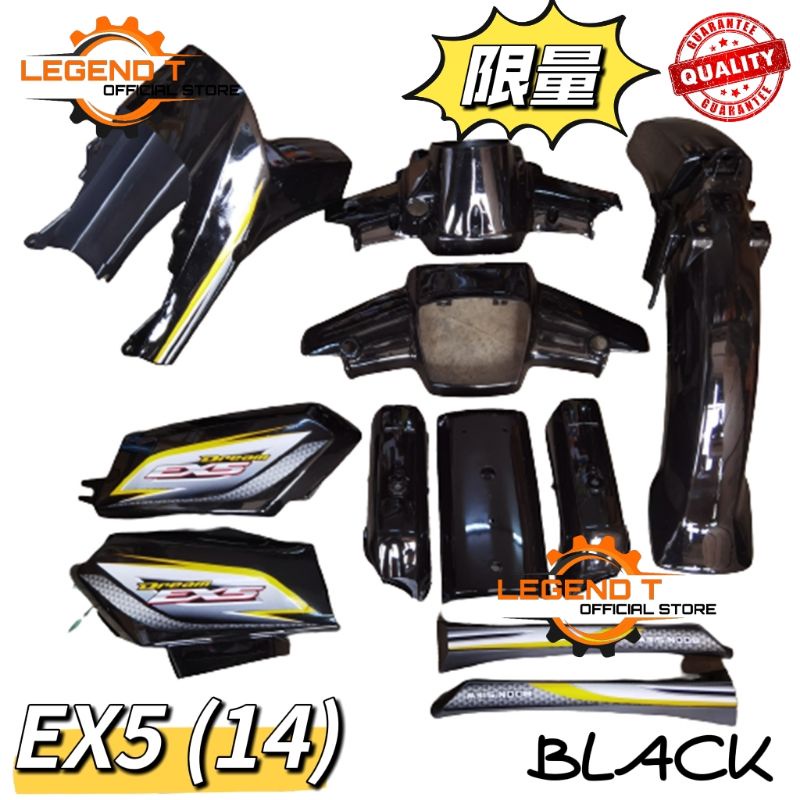 COVER SET EX5 / EX5 DREAM COVER SET WITH STICKER (14) BLACK CAVER SET ...