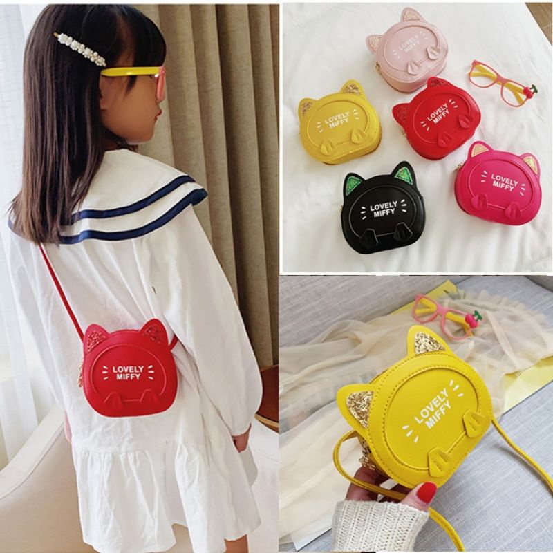 Sling Bag Kids Girl Beg kitty Cartoon Beg Tangan Budak Perempuan Girl ...