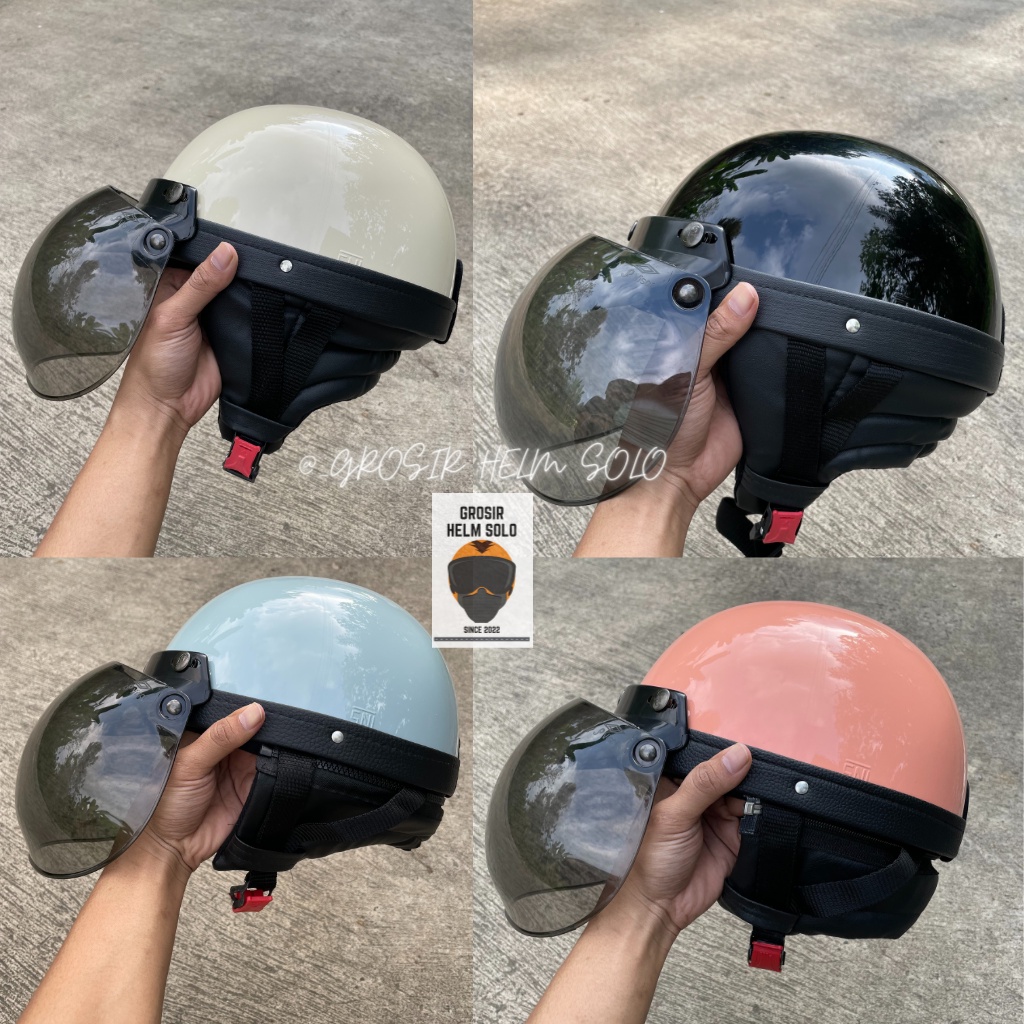 Sni adult plain retro bogo chips helmet | Shopee Malaysia