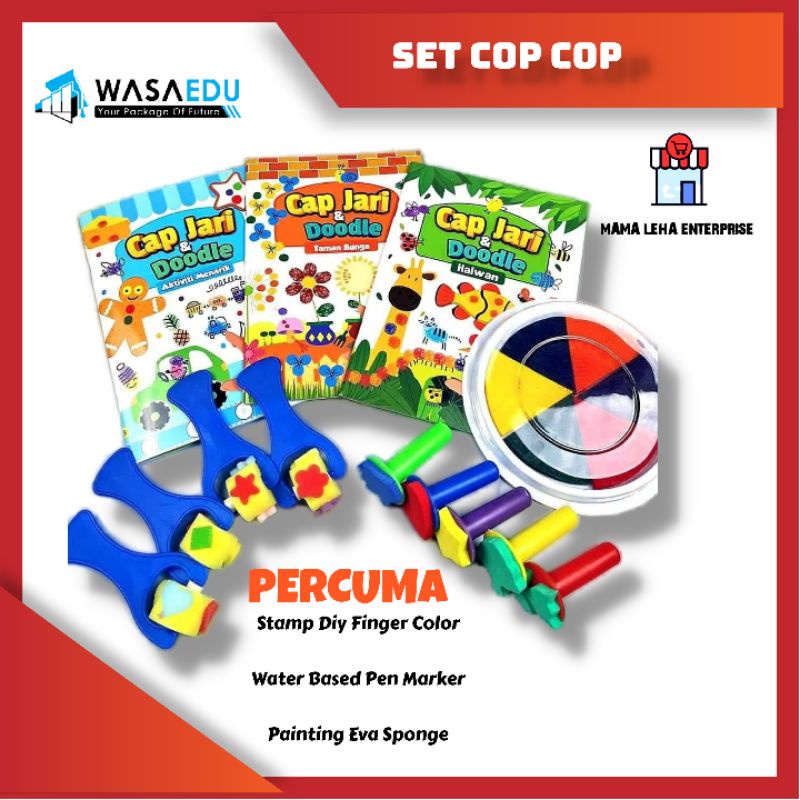 Buku WasaEdu | Buku Aktiviti Kanak-kanak Cap Jari Dan Doodle | Shopee ...