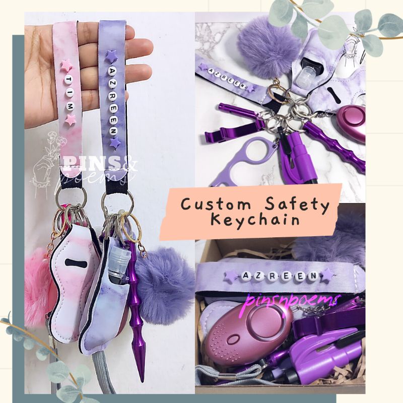 Safety Keychain Gift Set with Custom Name | Shopee Malaysia