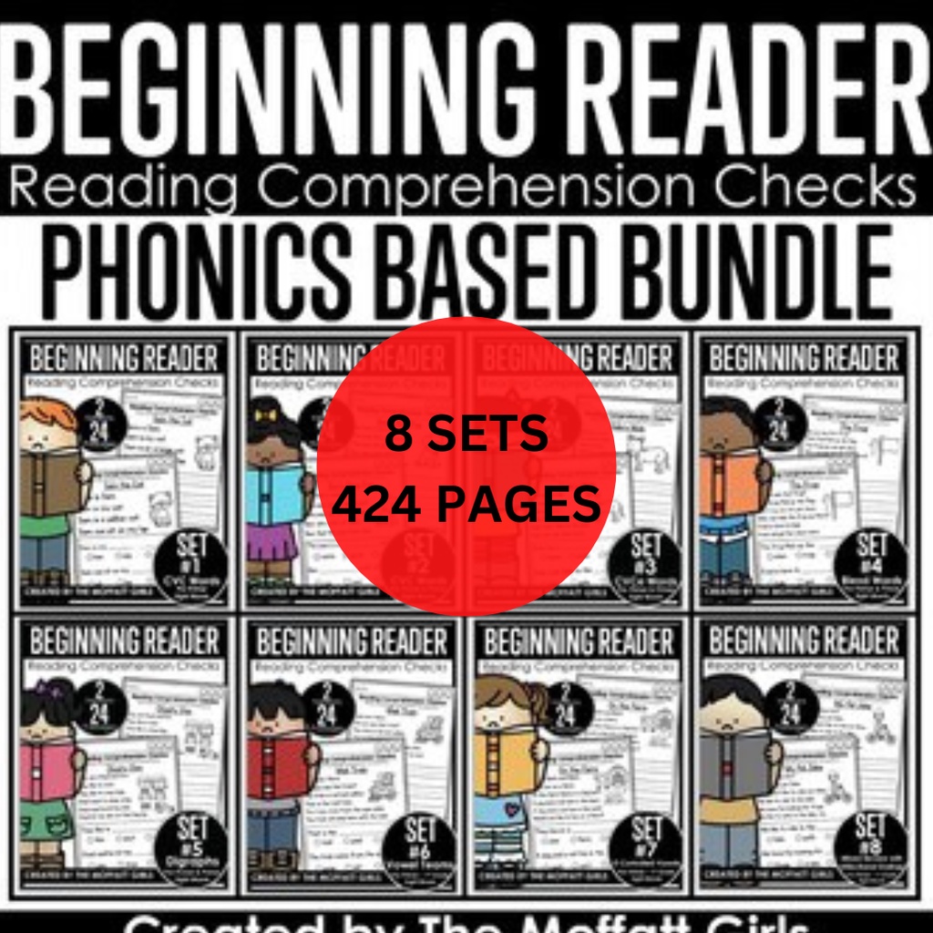 (PDF) Beginning Reader Comprehension Checks 8 sets 424 pages SOFTCOPY ...