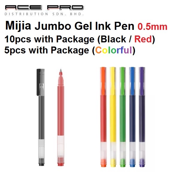 Xiaomi Mijia Jumbo Gel Ink Pen 0.5mm Super Durable Writing Sign Pen ...