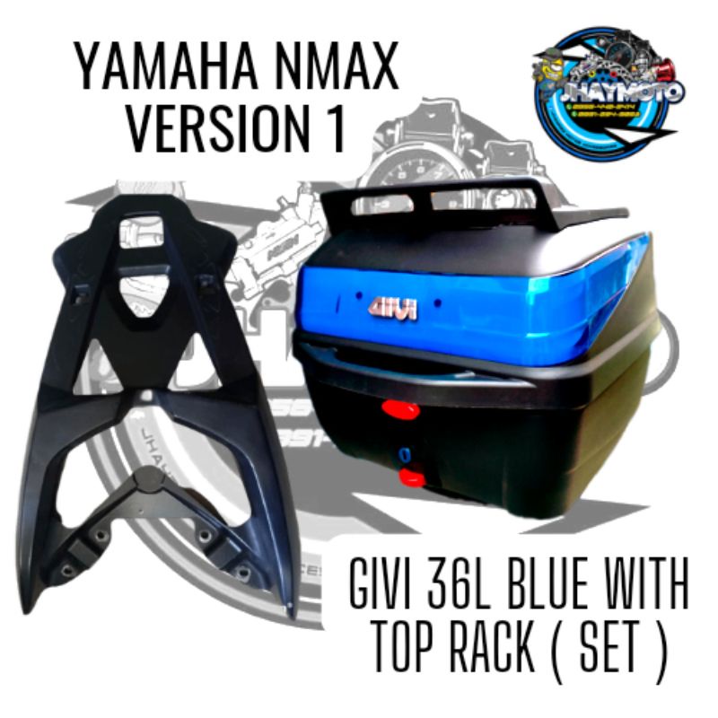 ( Nmax V1 ) Givi 36L And Alloy Bracket For Yamaha Nmax Version 1 ...