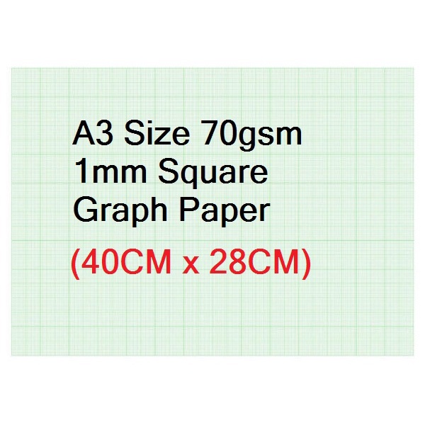 A3 Size 70gsm 1mm Square Graph Paper 10 sheets (One Side only) | Shopee ...