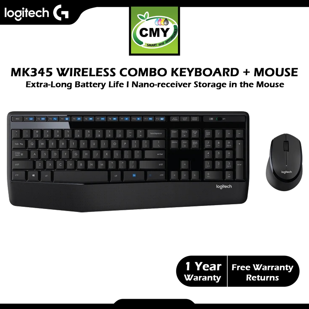 Logitech Mk345 Wireless Keyboard Mouse Combo 920 006491 As Mk295 Mk850 Mk270r Mk220 Mk235