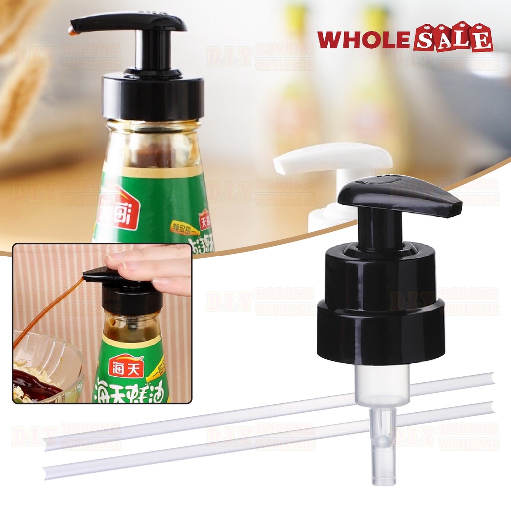 Sauce Pump Dispenser Bottle Mouth Squeezer Leakproof Nozzle Press Pump ...