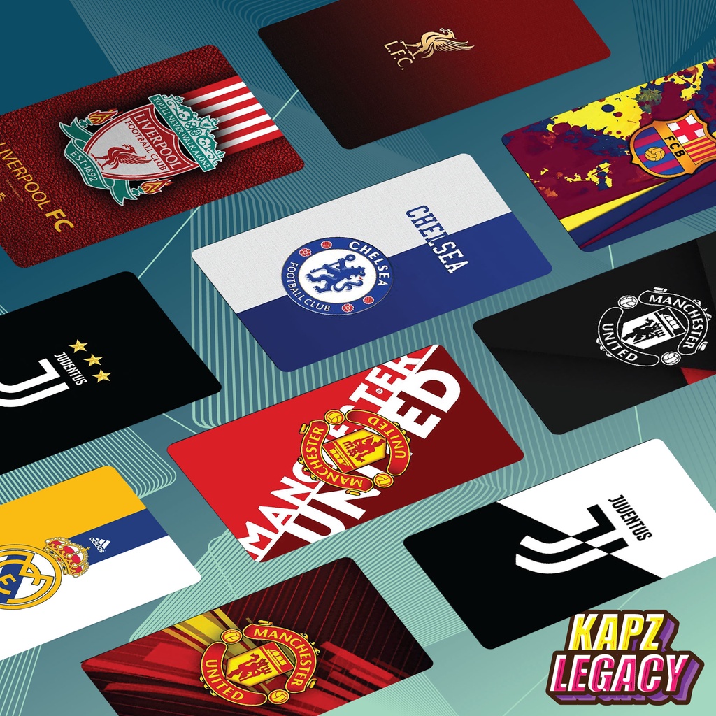KapzLegacy Football Club Card Cover Skin Access Touch n Go Skin ATM ...