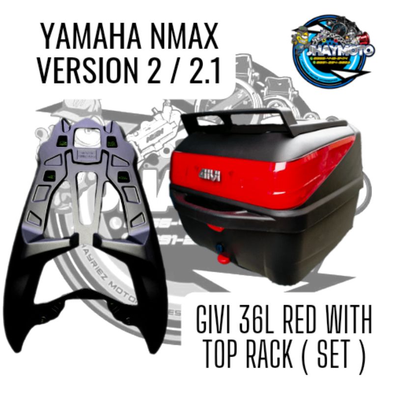 ( Nmax v2 ) Givi 36L And Alloy Bracket ( Harpy ) For Yamaha Nmax ...